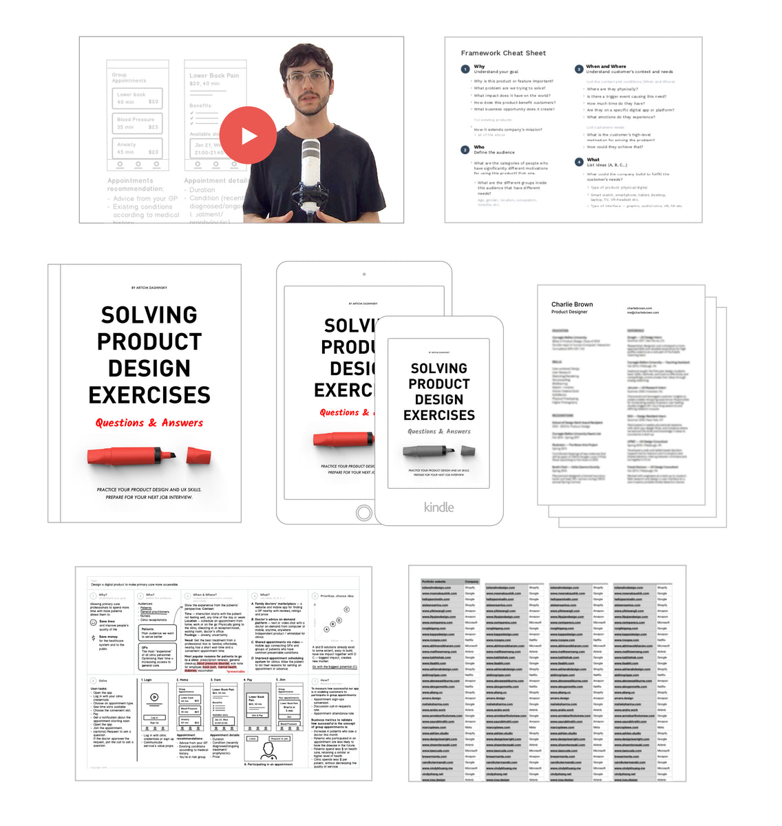 Full package "Solving Product Design Exercises" – Books by Artiom Dashinsky